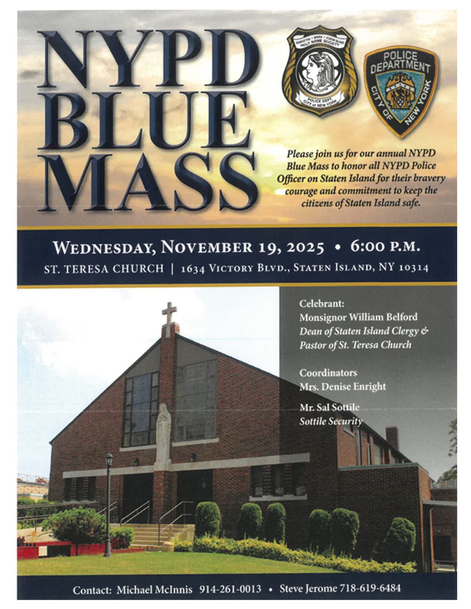 NYPD Holy Name Society Blue Mass In Staten Island – The Detectives ...